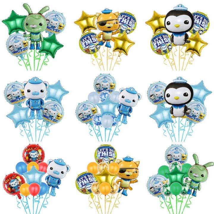 New The Octonauts Theme Birthday Party Aluminum Film Balloons Set ...