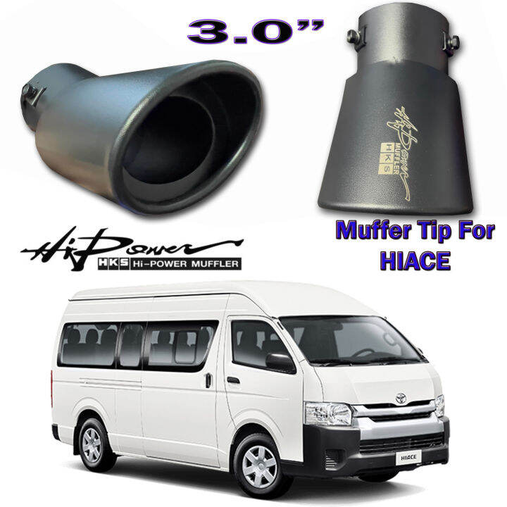 Toyota Hiace Commuter and GL Grandia MUFFLER TIP MATTE BLACK 3" HKS ...