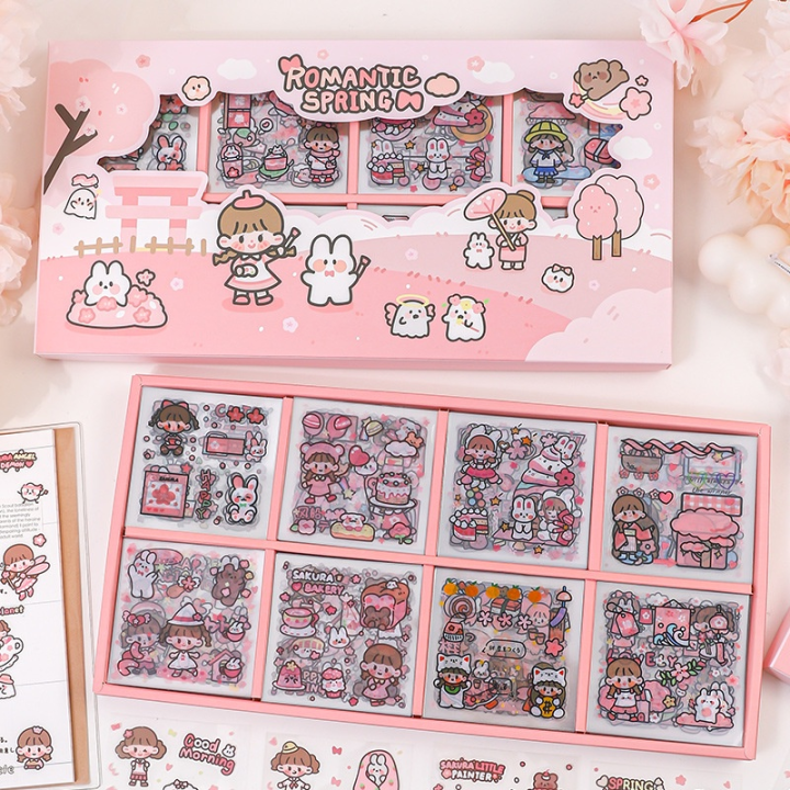 200 Sheets Washi Sticker PET Cute Handbook DIY Stickers Students ...