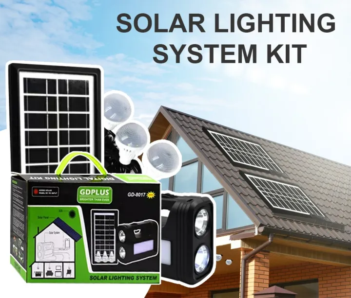 BELLA CASA - Portable Solar Lighting System with 3 Bulbs Mobile ...