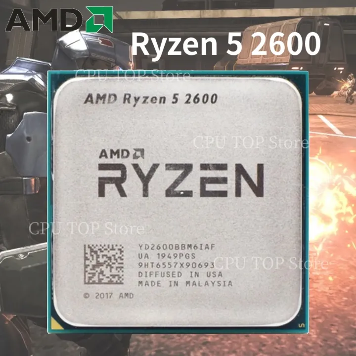 ⚡️AMD Ryzen 5 2600 R5 2600 3.4 GHz Six-Core Twelve-Thread CPU Processor YD2600BBM6IAF Socket AM4 ...