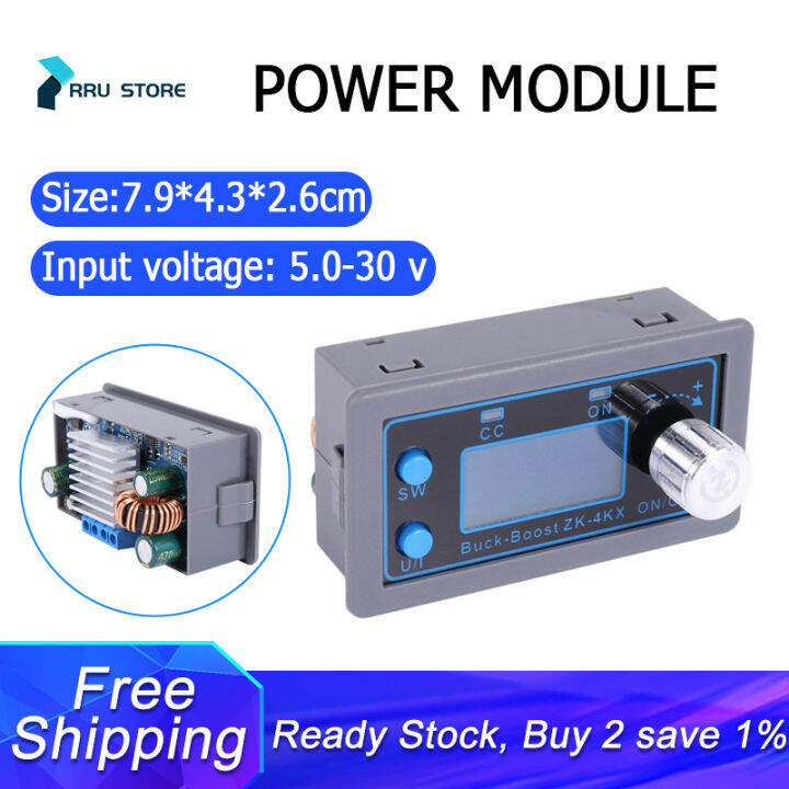 ZK-4KX CNC DC DC Buck Boost Converter CC CV 0.5-30V 4A Power Module Adjustable Regulated Power ...