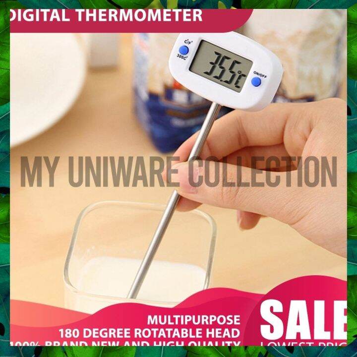 Digital Thermometer Pin Shape Oil Milk Coffee Kitchen Thermometer ...