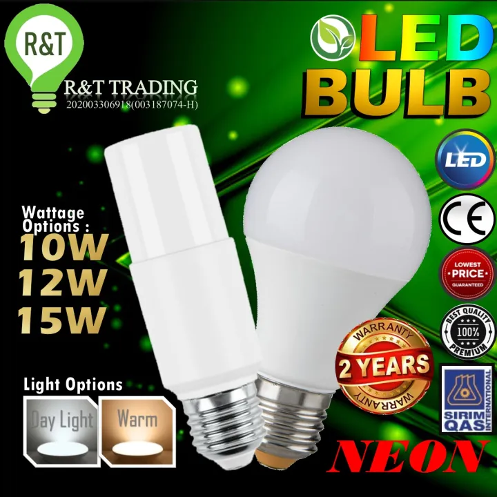 2 Years Warranty A60 A65 A70 T10/10W 12W 15W LED E27 Light Bulb ...