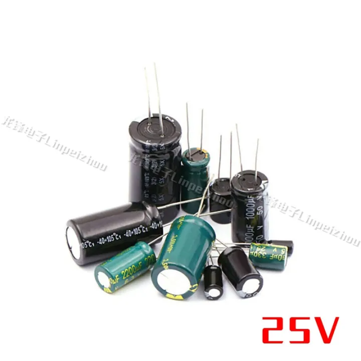 10PCS 25V2200uF 2200uF 25V Plug in Aluminum Electrolytic Capacitor ...