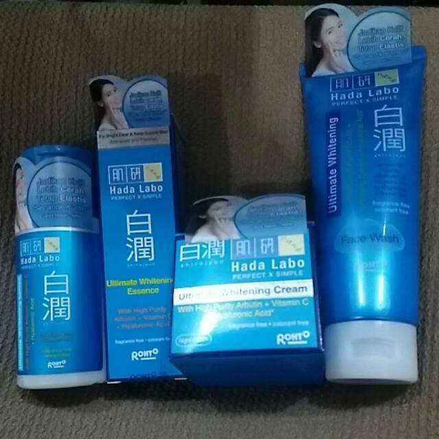 Hada Labo Paket Ultimate Whitening(facewash,lotion,cream,essence) | Lazada Indonesia
