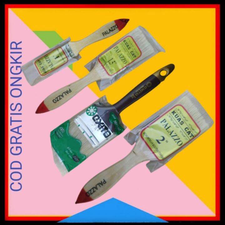 KUAS CAT ALAT CAT PERTUKANGAN PERKAKAS TUKANG BANGUNAN 1 2 2,5 3 4 ...