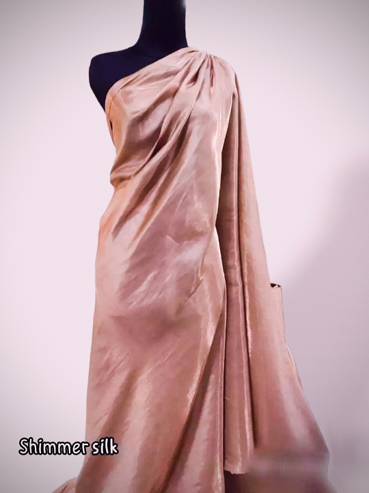 Kain Meteran Bahan Shimmer Silk Quality Premium Trend Masa Kini/Gamis ...