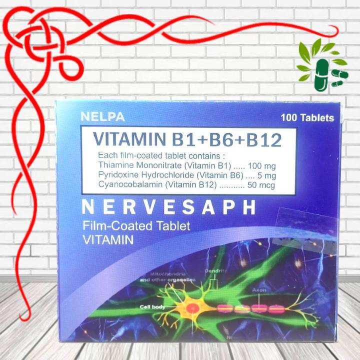 NERVESAPH (Vitamin B-complex) Film-coated 100 Tablets | Lazada PH