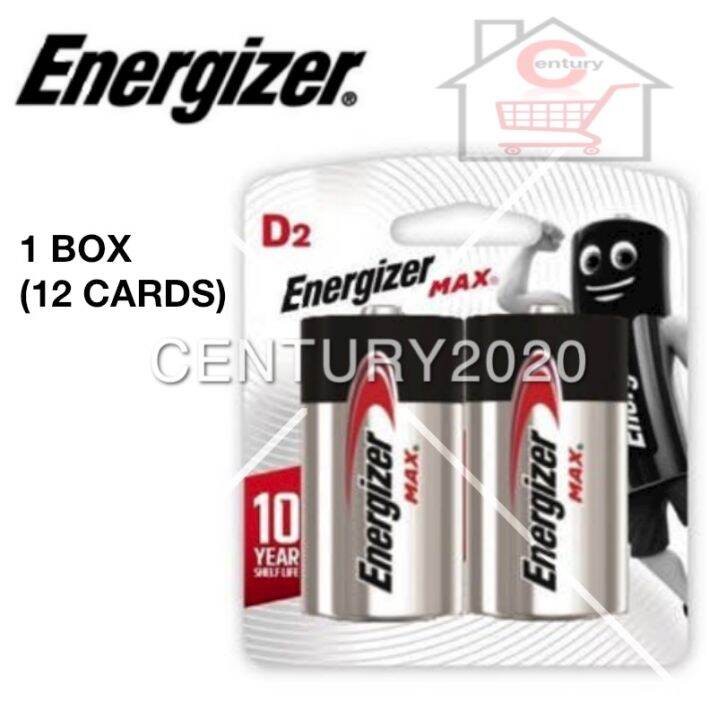 ENERGIZER Max D Size Battery Alkaline Battery E95BP2G 2pcs/pack 1 BOX ...