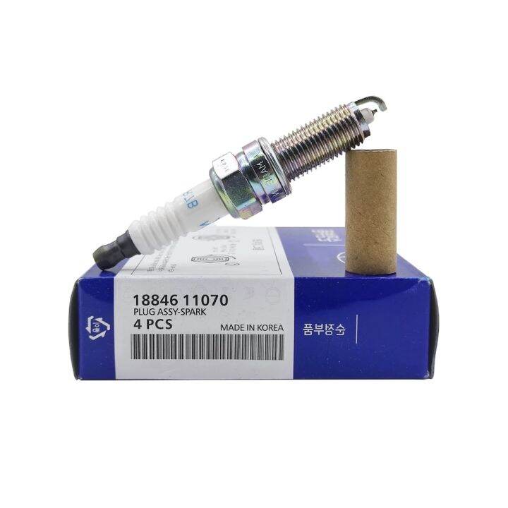 ZZOOI 4/6Pcs 18846-11070 SILZKR7B11 Car Iridium Spark Plug for Hyundai ...