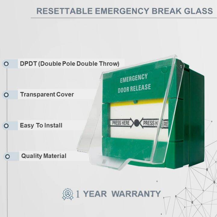 Resettable Emergency Break Glass Resetable Breakglass Door Reset Double ...
