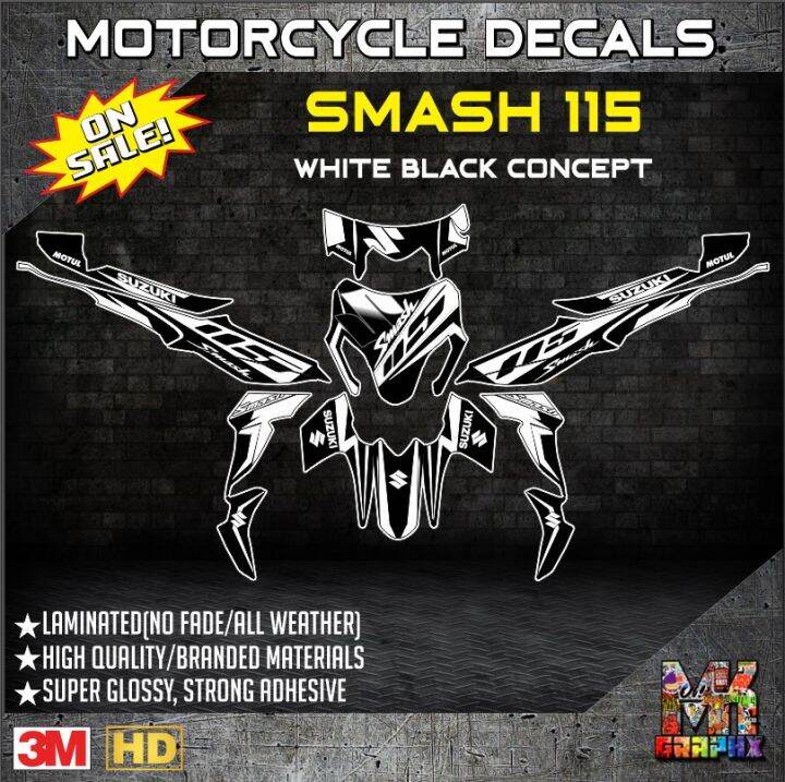 SUZUKI SMASH 115 FULL BODY DECALS DECALS STICKERS VINYL HIGH QUALITY ...