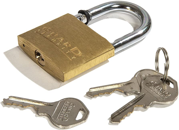 Brass Padlock Rustproof Interior Solid Brass Body Padlock Gym Toolbox ...