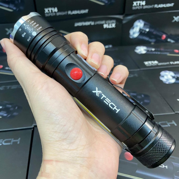 ไฟฉายแรงสูง ชาร์จไฟได้ Flashlight Rechargeable XT 14 ไฟฉายอเนกประสงค์ ...