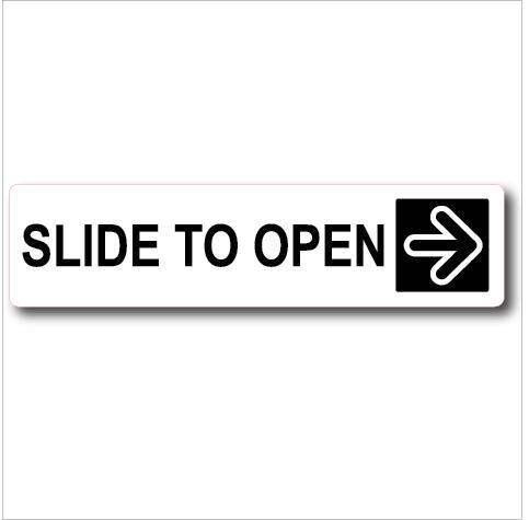 SLIDE TO OPEN WITH RIGHT ARROW ACRYLIC DOOR SIGNS 40X160MM | Lazada
