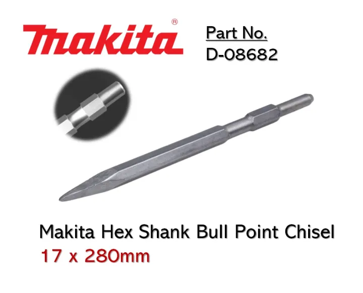 Makita D-08682 Hex Shank Bull Point Chisel - 17 x 280mm | Lazada