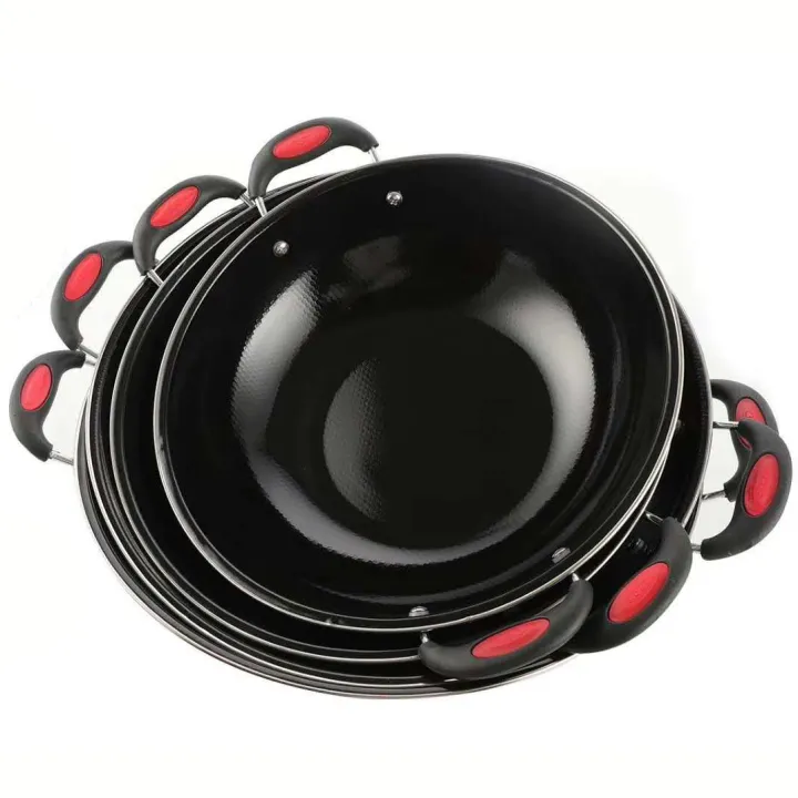Chinese wok pan original Non stick pot Kawali makapal Non stick wok ...