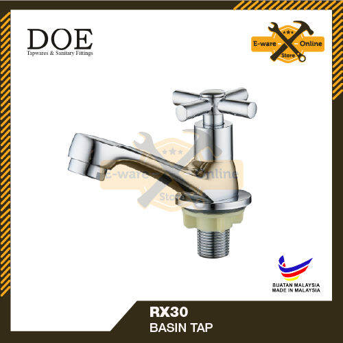 DOE Water Tap RX30 Bathroom Faucet Basin Pillar Tap Cross Handle Water ...