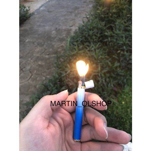 mancis korek api slim tipis bentuk rokok unik elegant gas lighter bisa ...