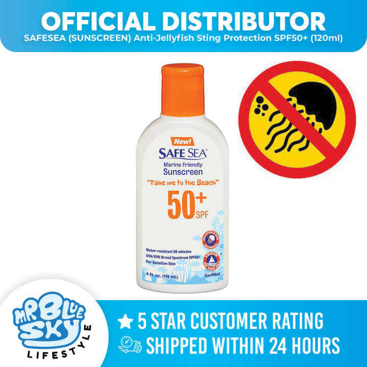 SAFESEA (SUNSCREEN) Anti-Jellyfish Sting Protection SPF50+ (120ml ...