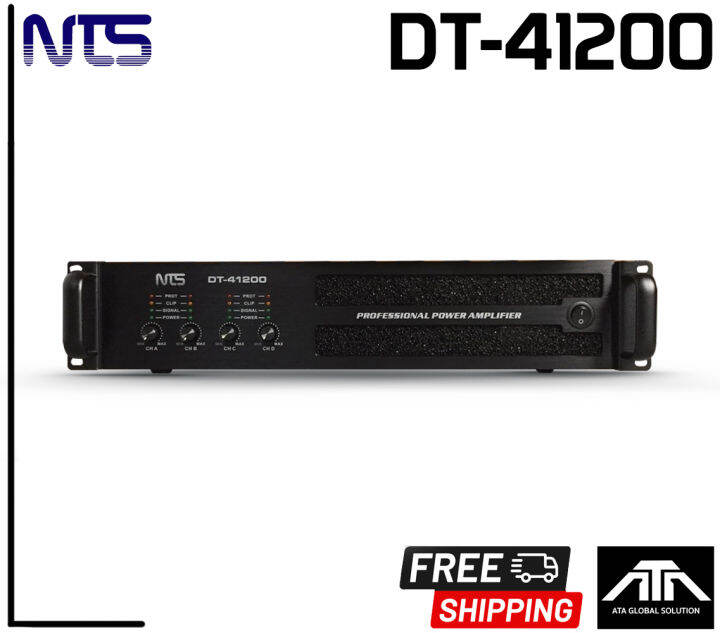 NTS DT-41200 poweramp 4CH เพาเวอร์แอมป์ เป็นพาวเวอร์ที่มี 4 ช่อง ขนาดความสูง 2U เป็นเครื่องขยาย ...