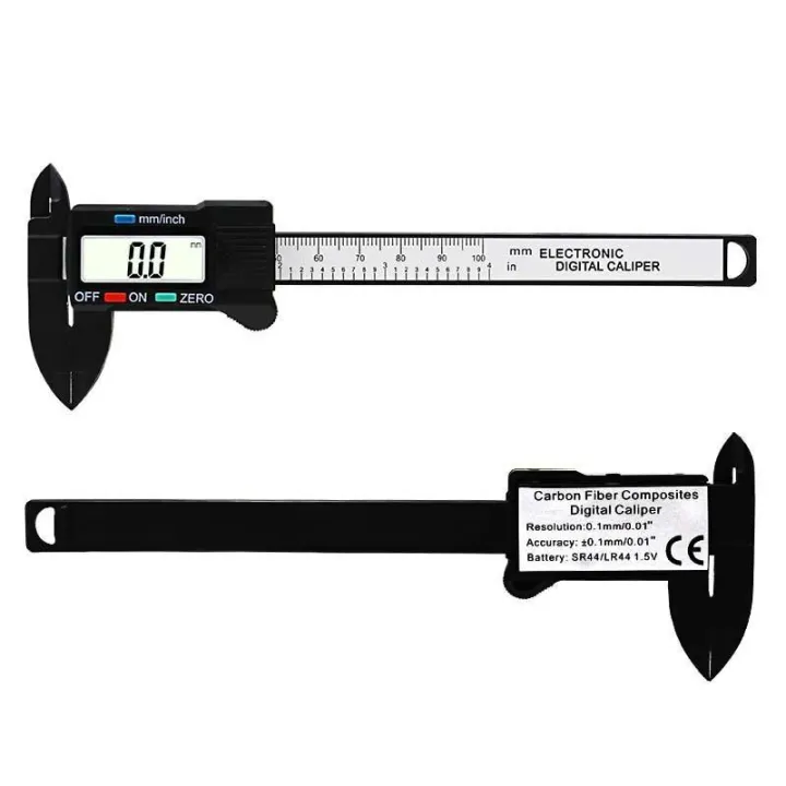 ROJEY 0-100mm Vernier Digital Caliper Electronic LCD Display Plastic ...