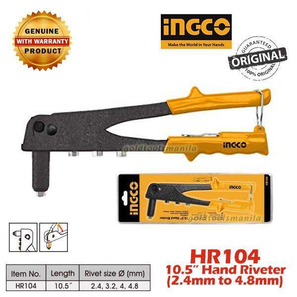 INGCO HR104 - 10.5'' Hand Riveter ( 2.4mm to 4.8mm ) | Lazada PH