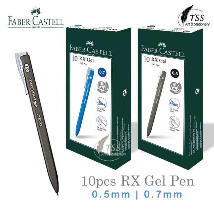 Faber-Castell - RX Gel Pen 0.5 / 0.7mm (10pcs/1box) - Gel Ink Pen | 1 ...