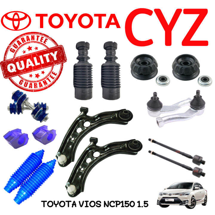 18 ITEM COMBO SET FRONT SUSPENSION TOYOTA VIOS NCP150 LOWER ARM ...