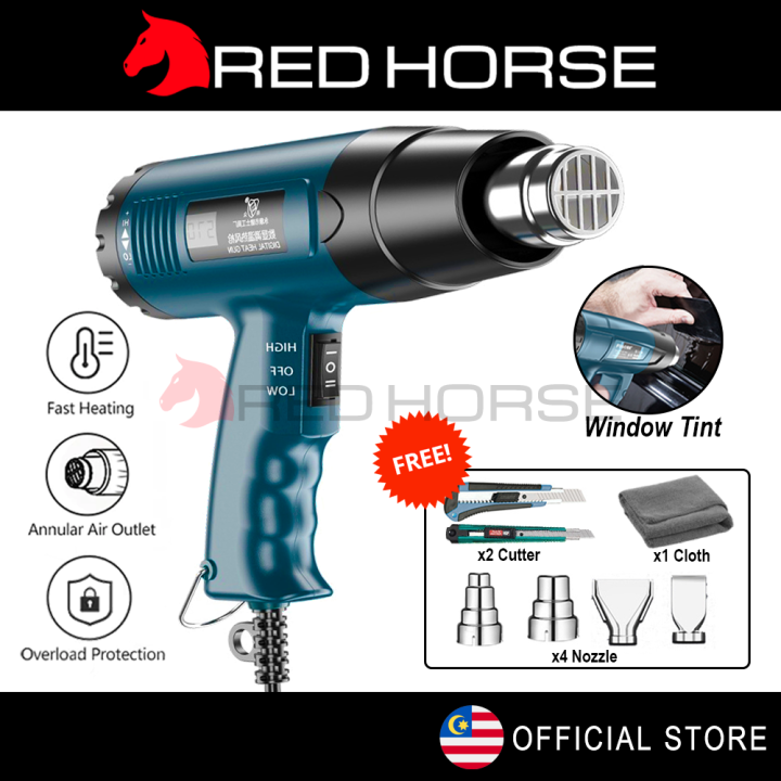 RED HORSE 2000W Heat Gun Hot Air Gun 2 Speed Blower Shrink Gun ...