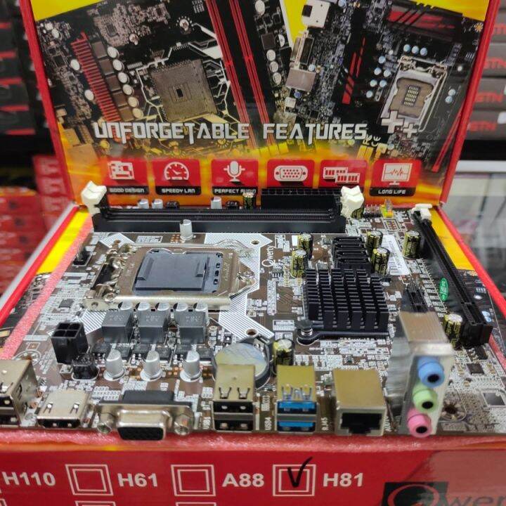 MOTHERBOARD Qwerty H81 LGA 1150 Mainboard H81 S1150 Garansi resmi | Lazada Indonesia