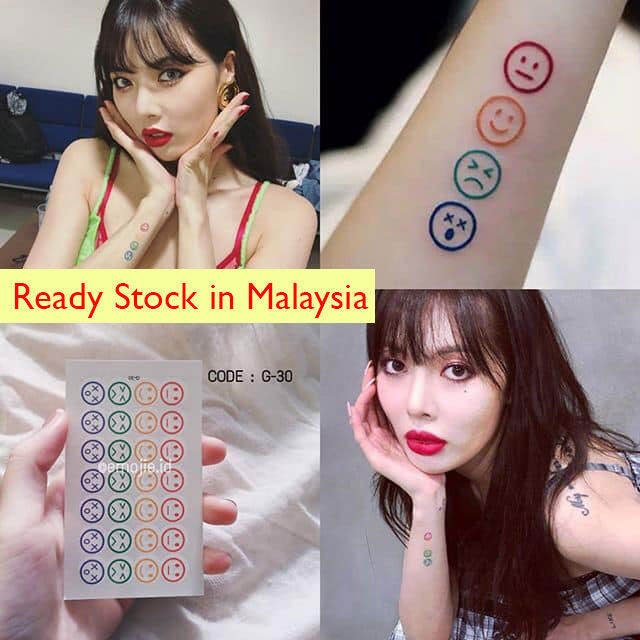 30pcs HyunA ins Tattoo Sticker Set series Cool Hyuna Style Cute Girl ...