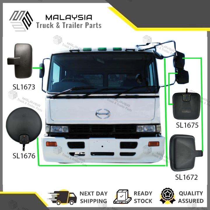 HINO PROFIA SUPER RANGER/ISUZU FTR/NISSAN SIDE MIRROR CERMIN SISI ...
