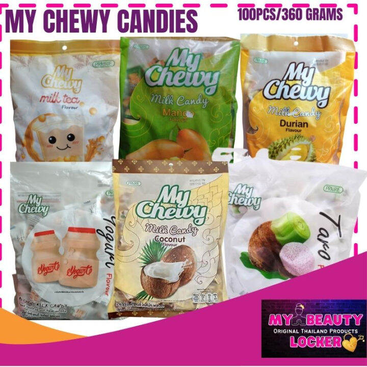 ♬My Chewy Milk Candies Thailand, yogurt, mango, Milk tea, Coconut 360grams 100pcs♧ | Lazada PH