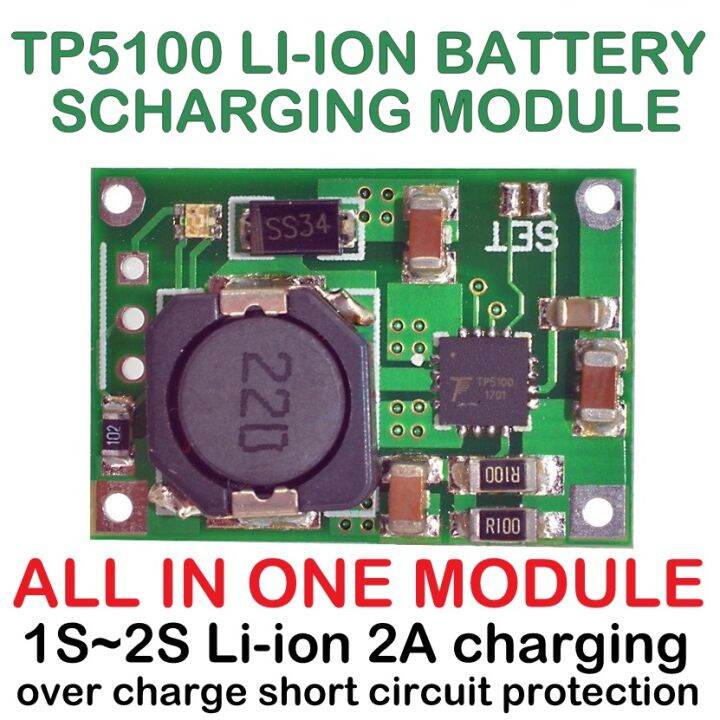 TP5100 2A Li-ion Lithium ion lipo Battery Charging Module Board 18650 ...