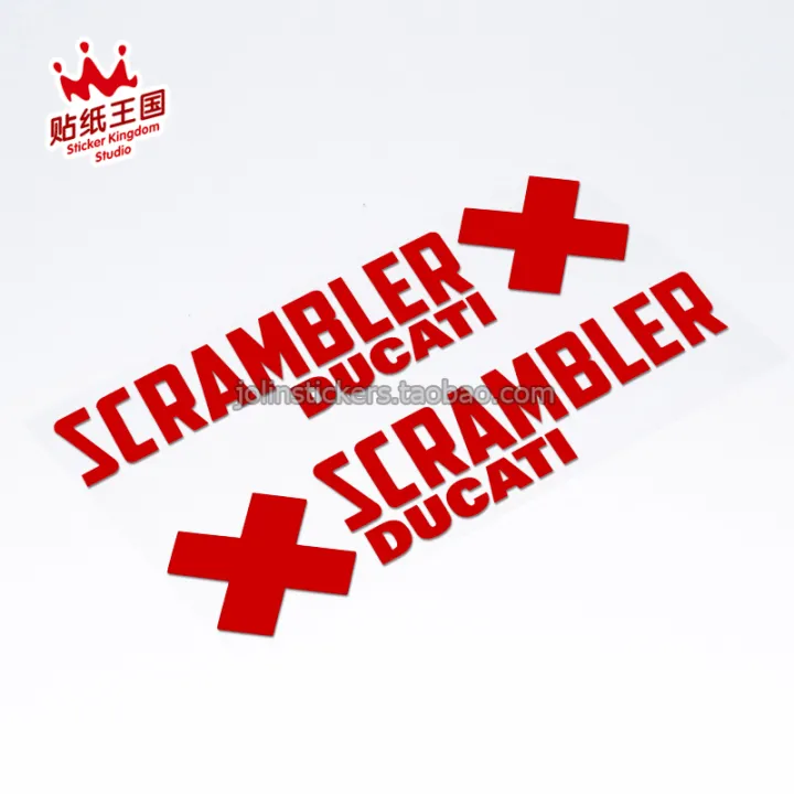 On DUCATI SCRAMBLER Ducati retro motorcycle modified sticker reflective ...