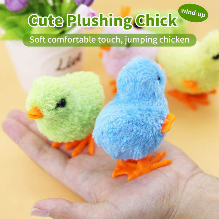 Jumping Chick Wind Up Toys Plushing Hopping Chicken Clockwork Cute ...