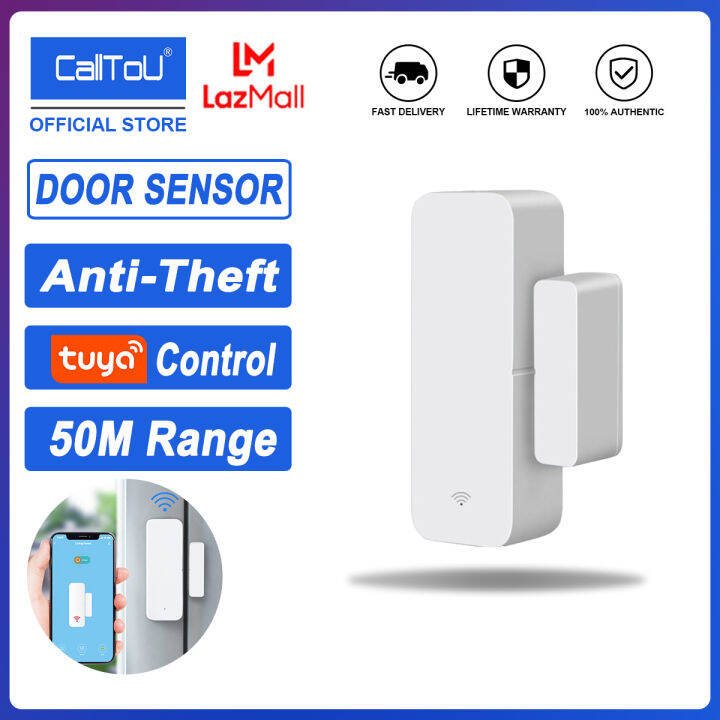 Calltou Tuya WiFi Door Sensor Smart Door Open Closed Detectors Trigger Device MINI Wifi Window ...