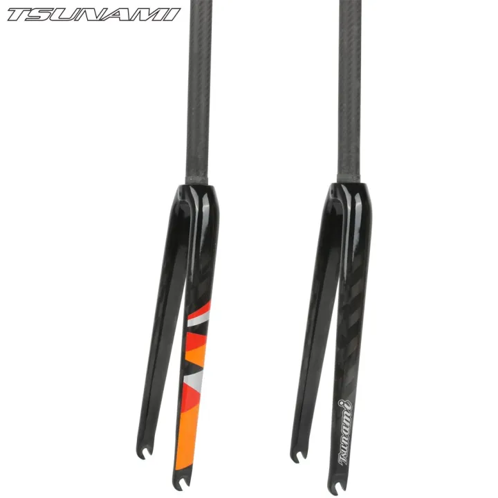 Tsunami Carbon Fork 700C 28.6Mm Toothless Front Fork Fixed Gear Full ...