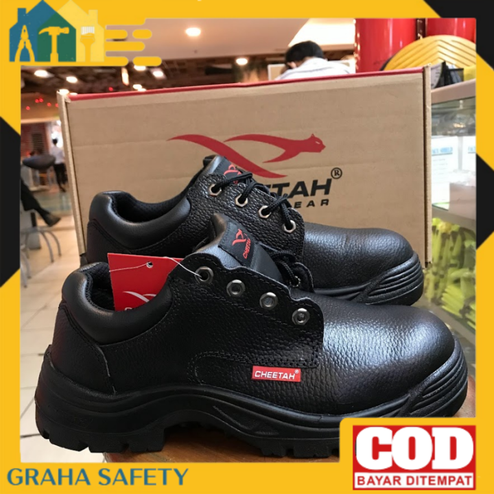 Sepatu Safety Pria Ujung Besi Merk Cheetah 3002 H - Sepatu Safety ...