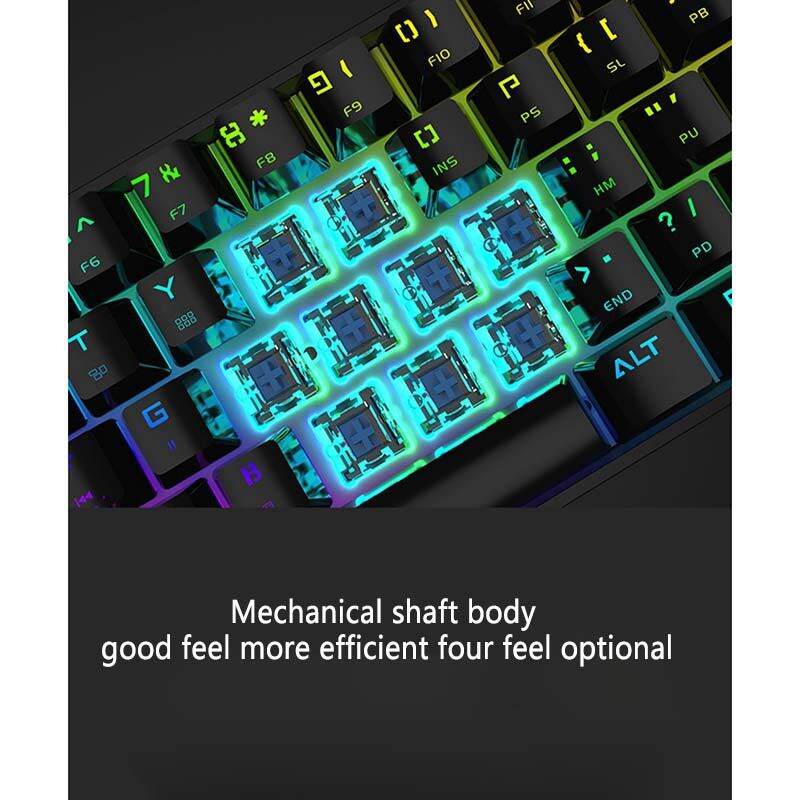 DK61 Mechanical Keyboard, Rgb Bluetooth Backlit Wired Dual-Mode ...