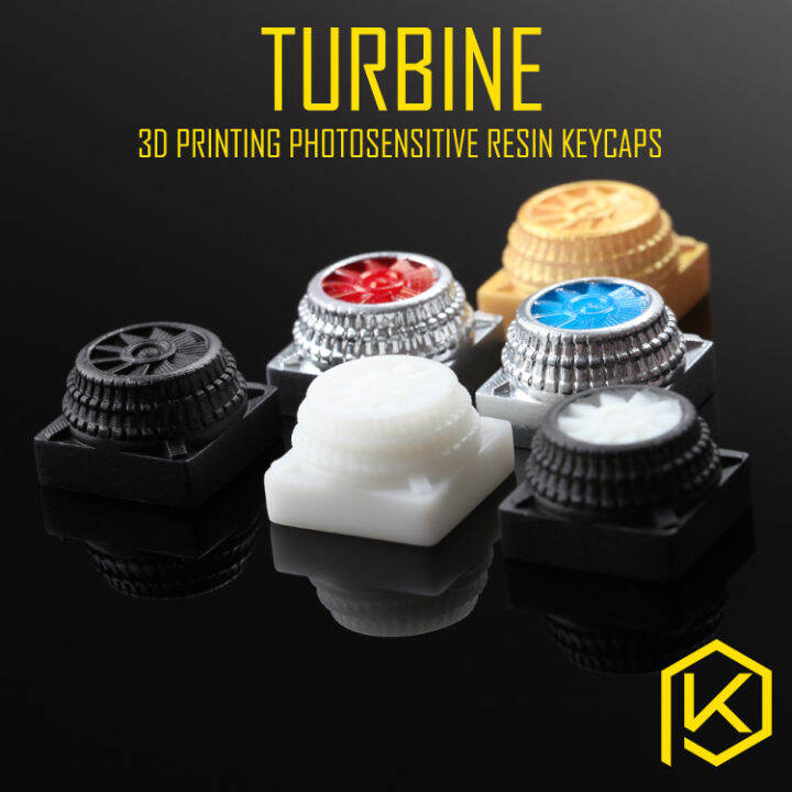 Novelty Shine Through Keycaps 3d printed print printing pla turbine ...