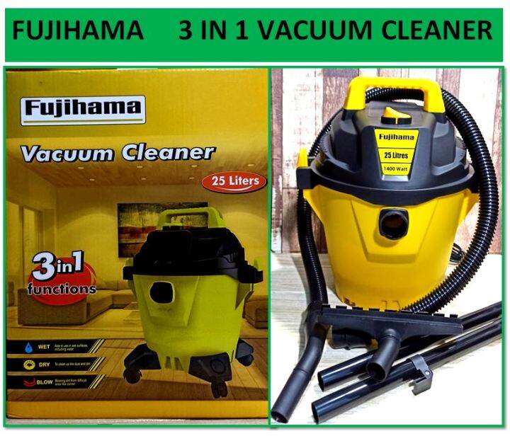 Fujihama Vacuum Cleaner 3in1 Wet, Dry, Blow 25Lit 1400W | Lazada PH