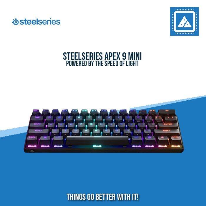 STEELSERIES Apex 9 Mini - Linear OptiPoint Optical Gaming Keyboard ...