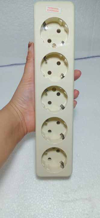 UTICON STOP KONTAK 5 LUBANG / TERMINAL 5 LUBANG / TEMPAT COLOKAN ...