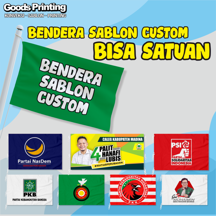 Bendera Satuan Custom Printing - Bendera Custom Satuan Printing ...