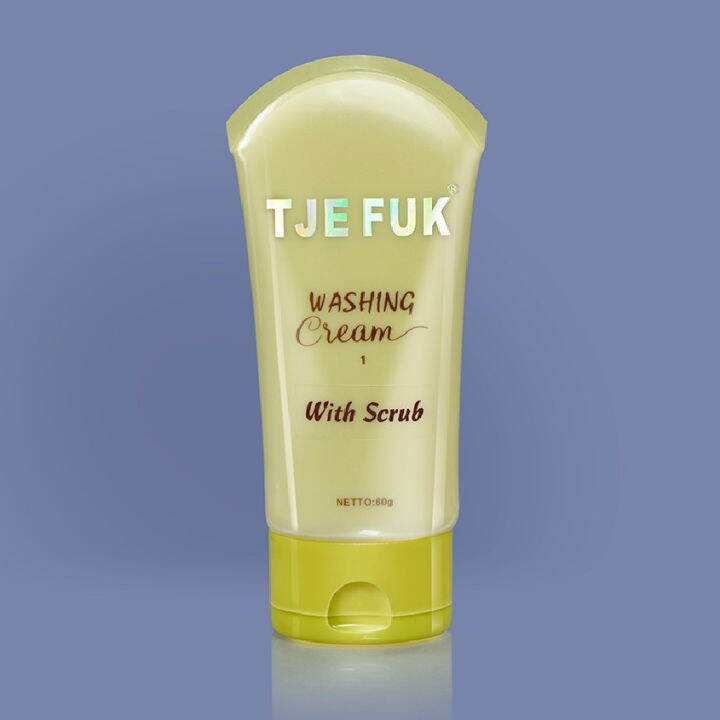 TJE FUK, WASHING CREAM KUNING SCRUB 60gr | Lazada Indonesia