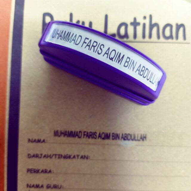 Long Name Chop Self Ink,Cop Buku Latihan | Lazada