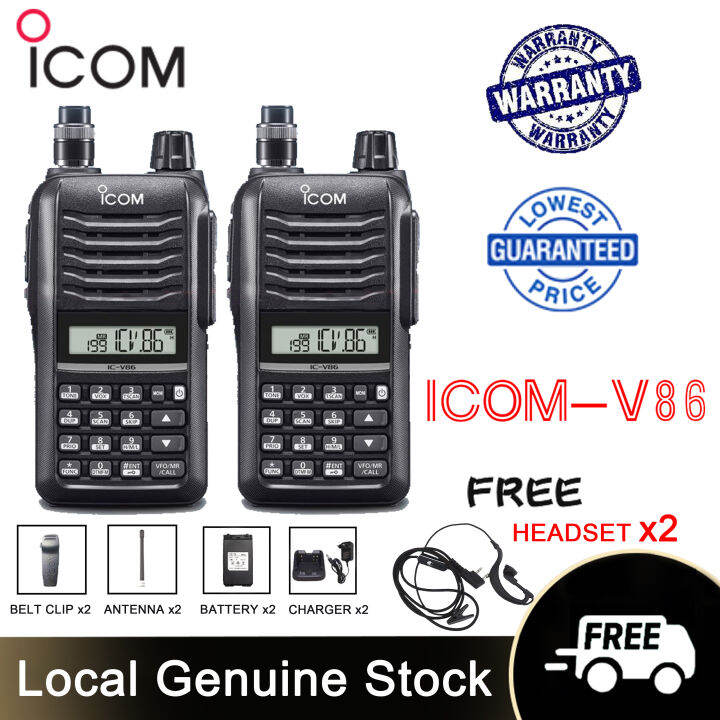 ORIGINAL JAPAN Genuine ICOM IC-V86 7watts walkie talkies high frequency ...